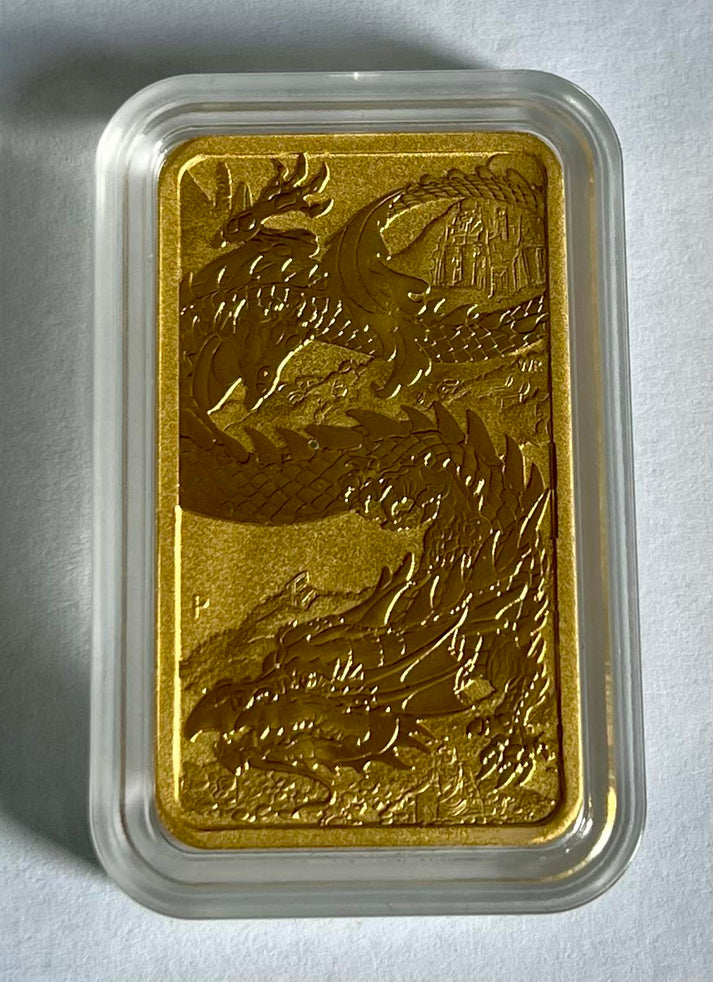 2023 Australia 1 oz Gold Dragon Rectangular Coin BU in Capsule – Goldex168