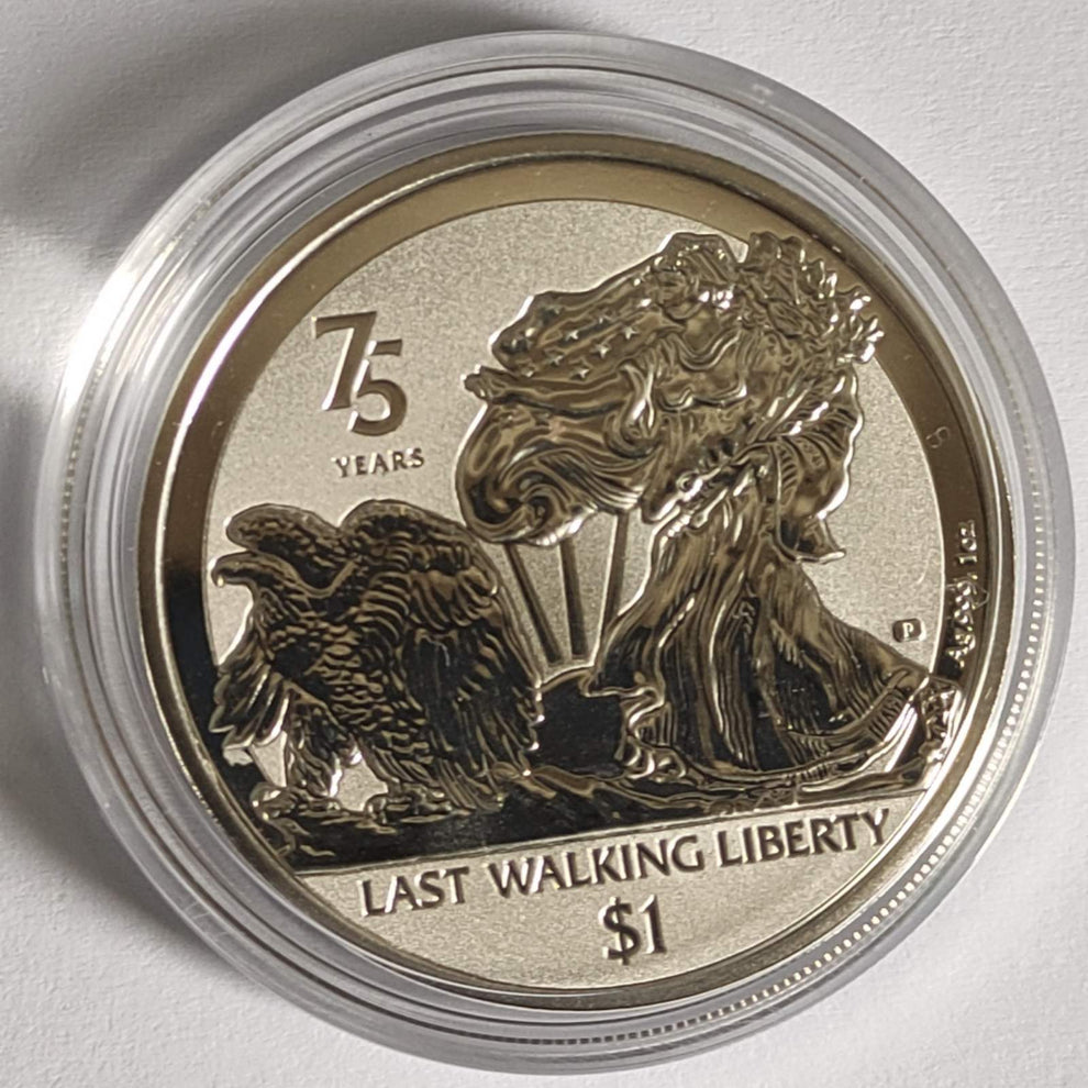 2022 BVI Last Walking Liberty Reverse Frosted 1 oz Silver Coin BU in C ...